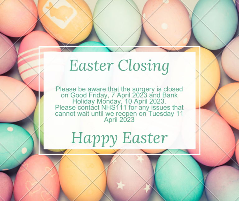 Easter Opening Times – Primrose Hill Surgery